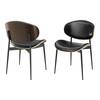 Art Leon Iya Black Faux Leather Dining Side Chair with Metal Frame(Set ...