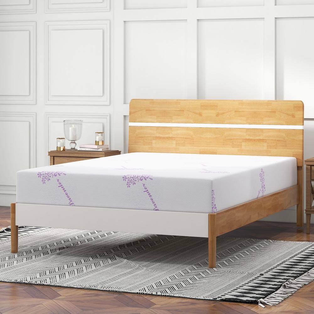 WONDER COMFORT Lavender Full Medium Firm Memory Foam 10 in. Mattress in ...