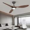 QRMOK R3 52 in. Indoor Ceiling Fan with Light and Remote, Quiet ...