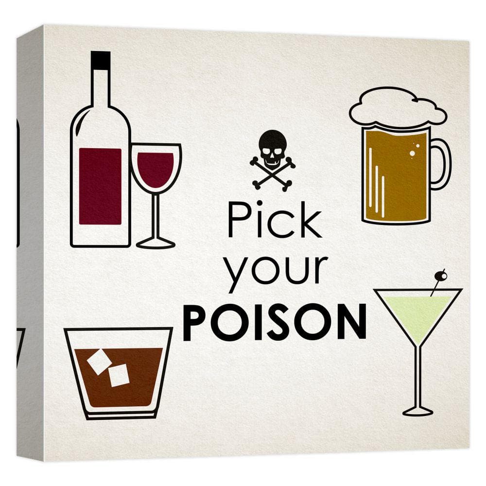 PTM Images ''Pick your Poison'' Canvas Abstract Wall Art 15 in. x 15 in ...