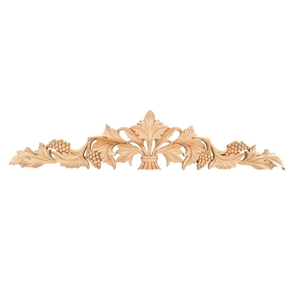 American Pro Decor 3/4 in. x 36 in. x 7-3/8 in. Unfinished Hand Carved ...