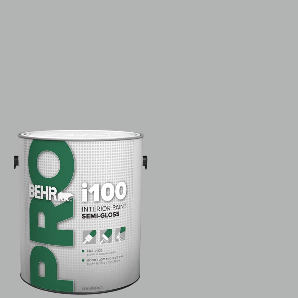 BEHR PRO 1 gal. #PPU26-08 Silverstone Semi-Gloss Interior Paint PR17001 ...