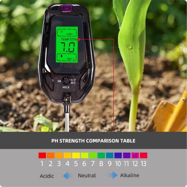 Misopily 5-in-1 Digital Soil Moisture Meter, Soil Tester, PH, Sunlight ...