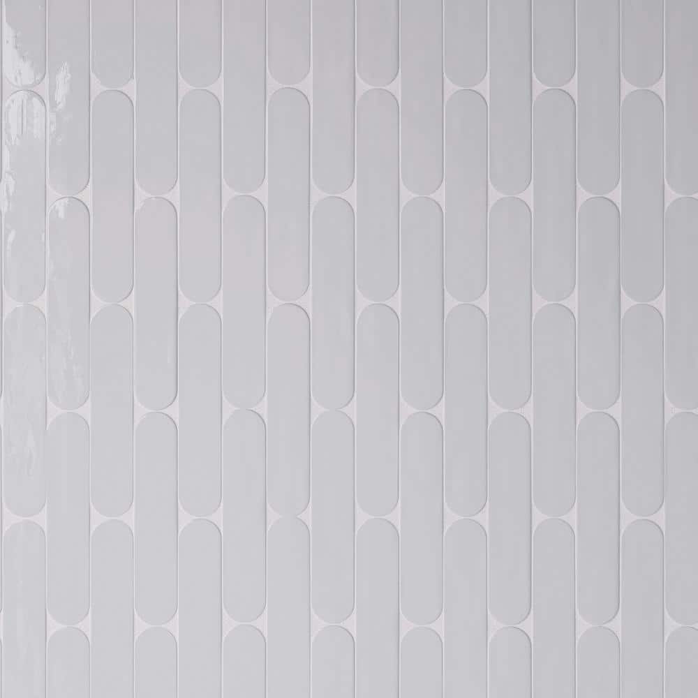 MOLOVO Metropolitan Blanco White 1.97 in. x 9.85 in. Matte Ceramic ...