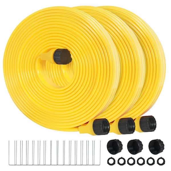 25 ft Sprinkler Soaker Hose 3-Pack, 75 ft Total, Dual-Mode Irrigation ...