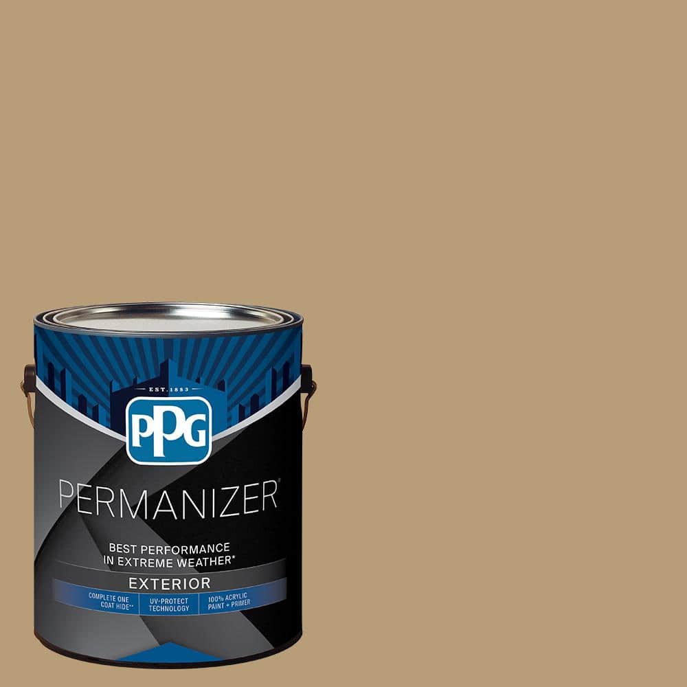 PERMANIZER 1 gal. PPG1086-5 Earthy Ocher Semi-Gloss Exterior Paint ...