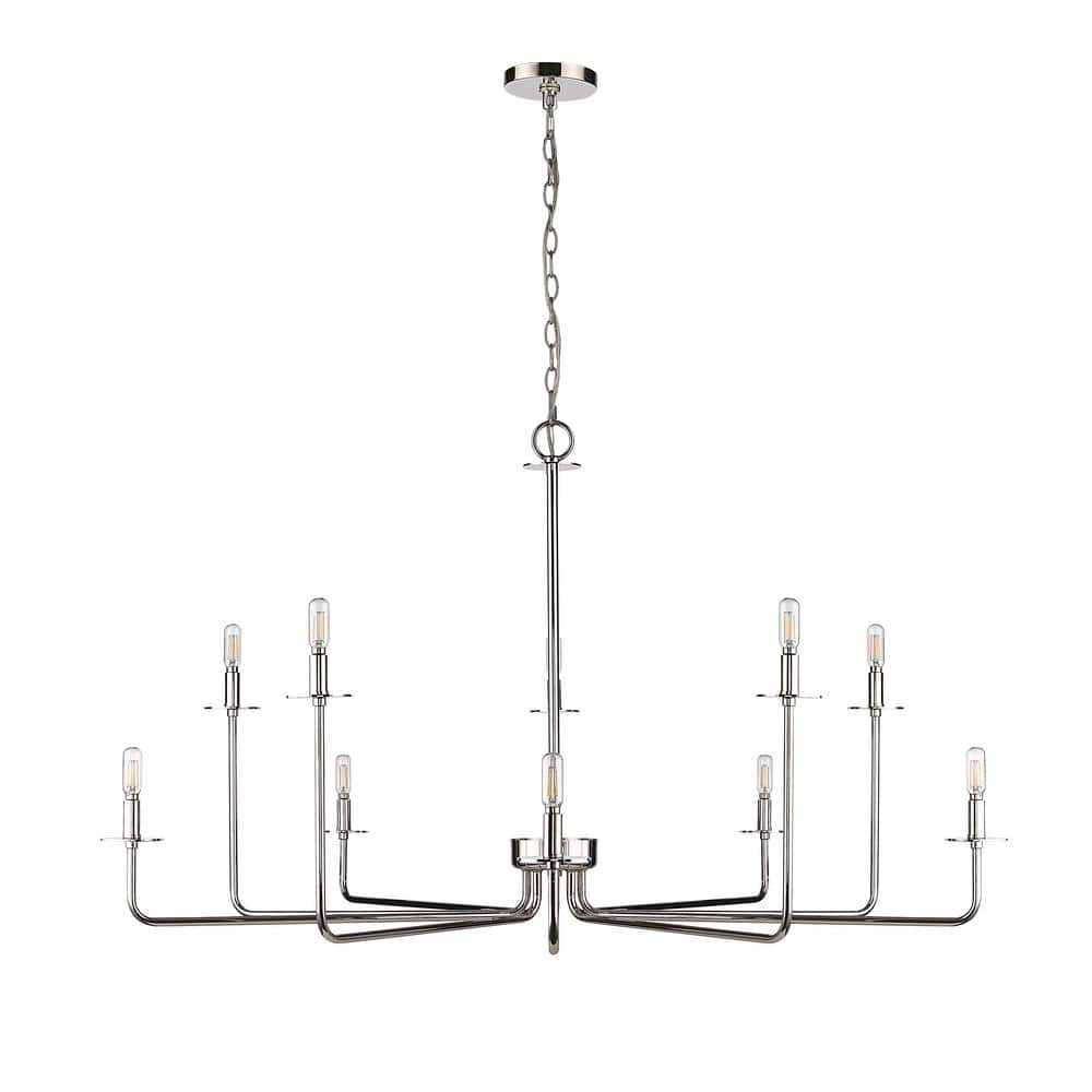 Millennium Lighting Marceline 48 in. 10-Light Polished Nickel ...