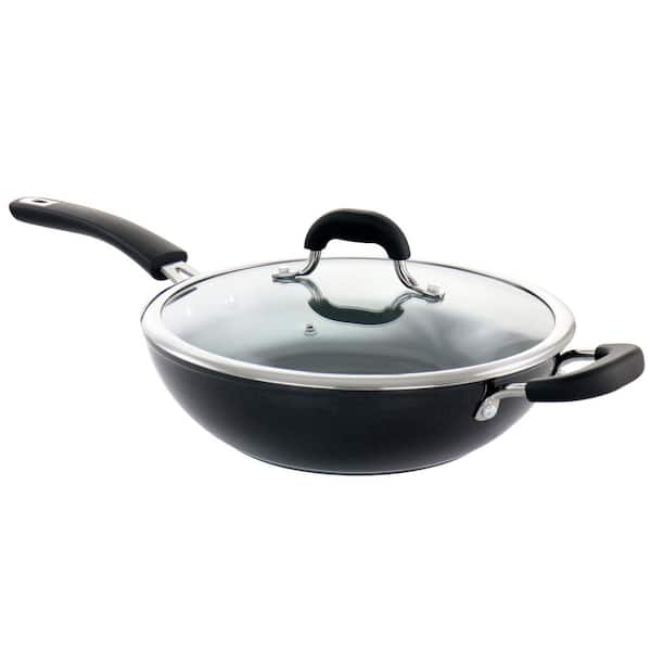 Kenmore Arlington 11 in. Nonstick Aluminum Wok in Black Diamond ...