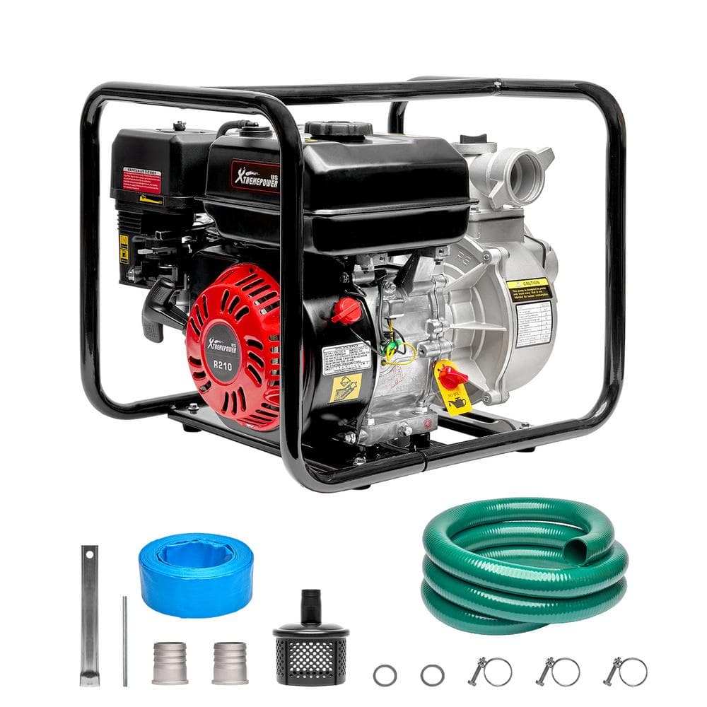 XtremepowerUS 6.5 HP 212 CC 9510 GPH 2 in. Gas-Powered EPA Water Pump ...