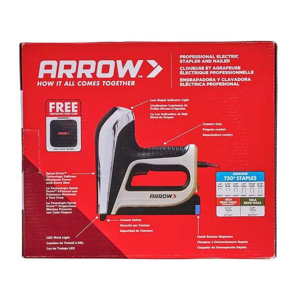Arrow T50AC Professional Electric Staple Gun and Nailer T50AC - The ...