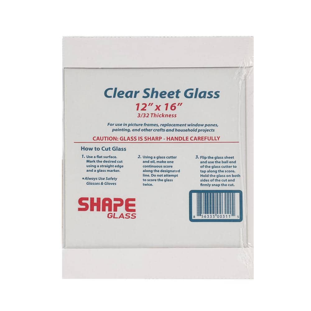 Gardner Glass Products 12 in. x 16 in. x 3/32 in. Clear Glass 21216 ...