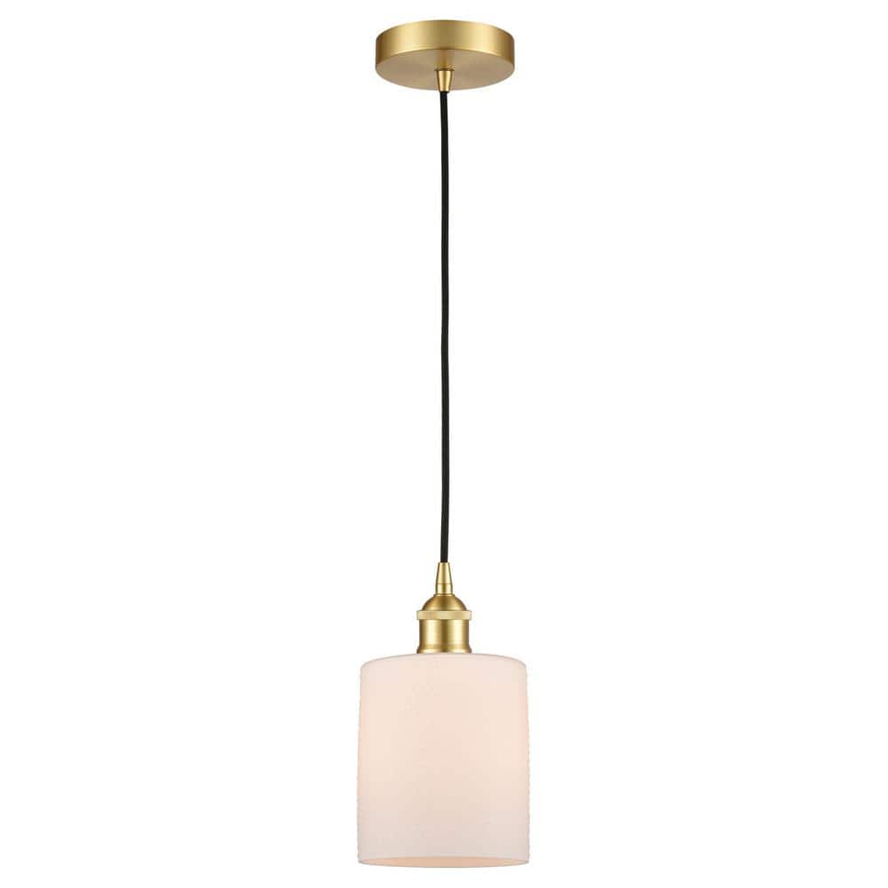 Innovations Cobbleskill 60-Watt 1-Light Satin Gold Standard Mini ...