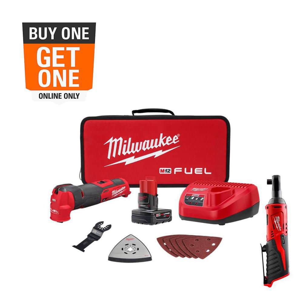 Milwaukee M12 FUEL 12V Lithium-Ion Cordless Oscillating Multi-Tool Kit ...