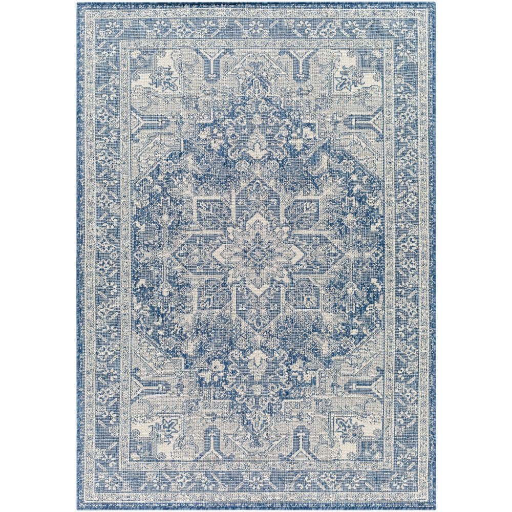 Livabliss Ravello Blue Doormat 2 ft. x 3 ft. Indoor/Outdoor Area Rug ...