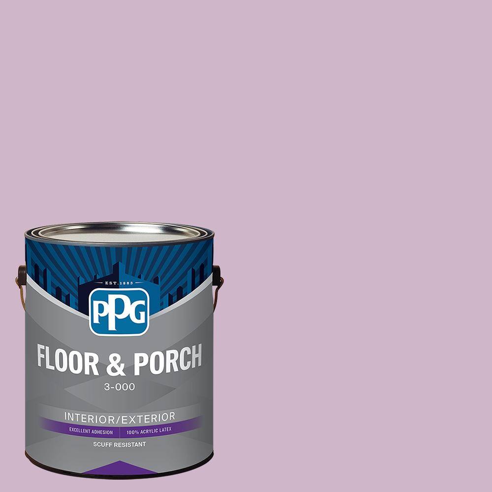 PPG 1 gal. PPG1178-4 Soft Amethyst Satin Interior/Exterior Floor and ...