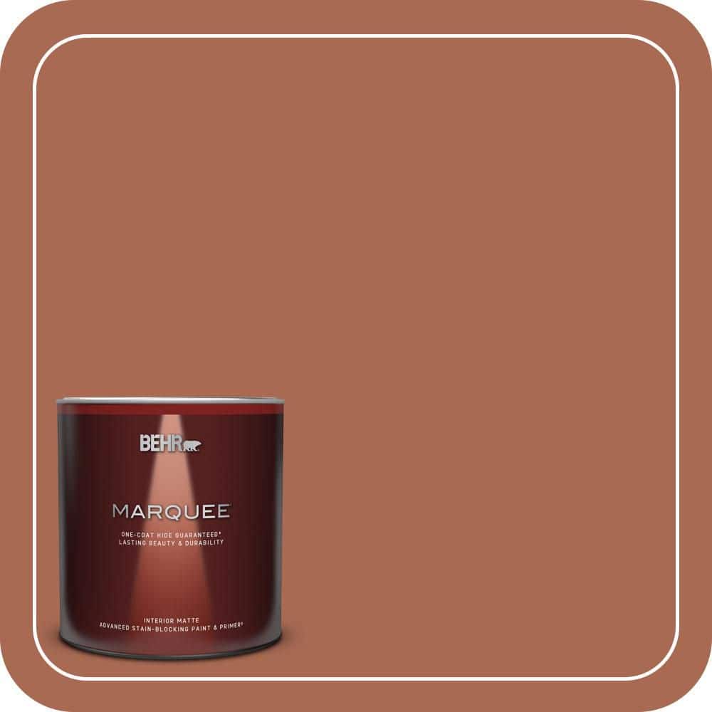 BEHR MARQUEE 1 qt. #220D-7 Mojave Sunset Matte Interior Paint & Primer ...