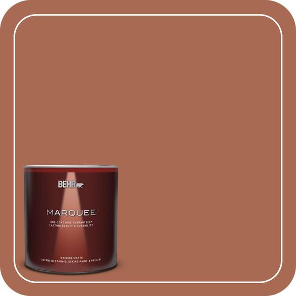 BEHR MARQUEE 1 qt. #220D-7 Mojave Sunset Matte Interior Paint & Primer ...