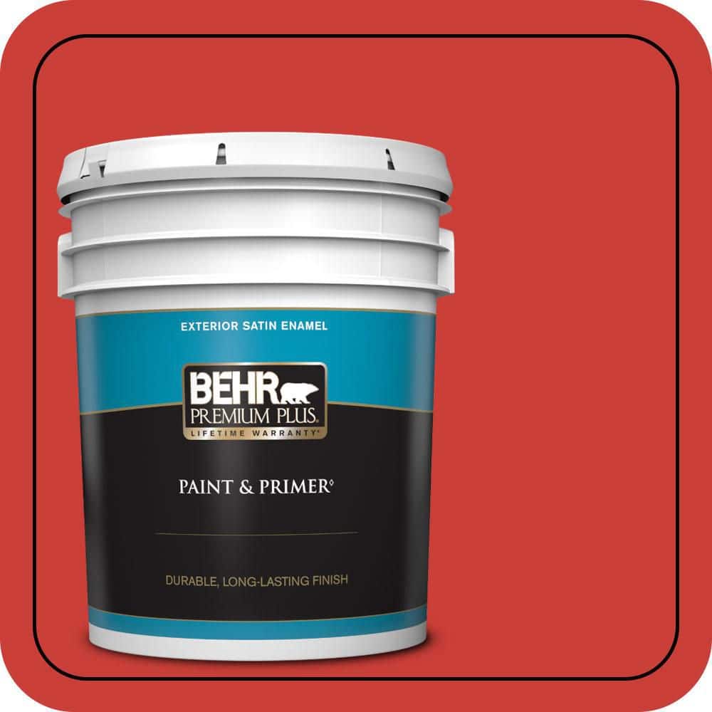 BEHR PREMIUM PLUS 5 gal. #P170-7 100 MPH Satin Enamel Exterior Paint ...