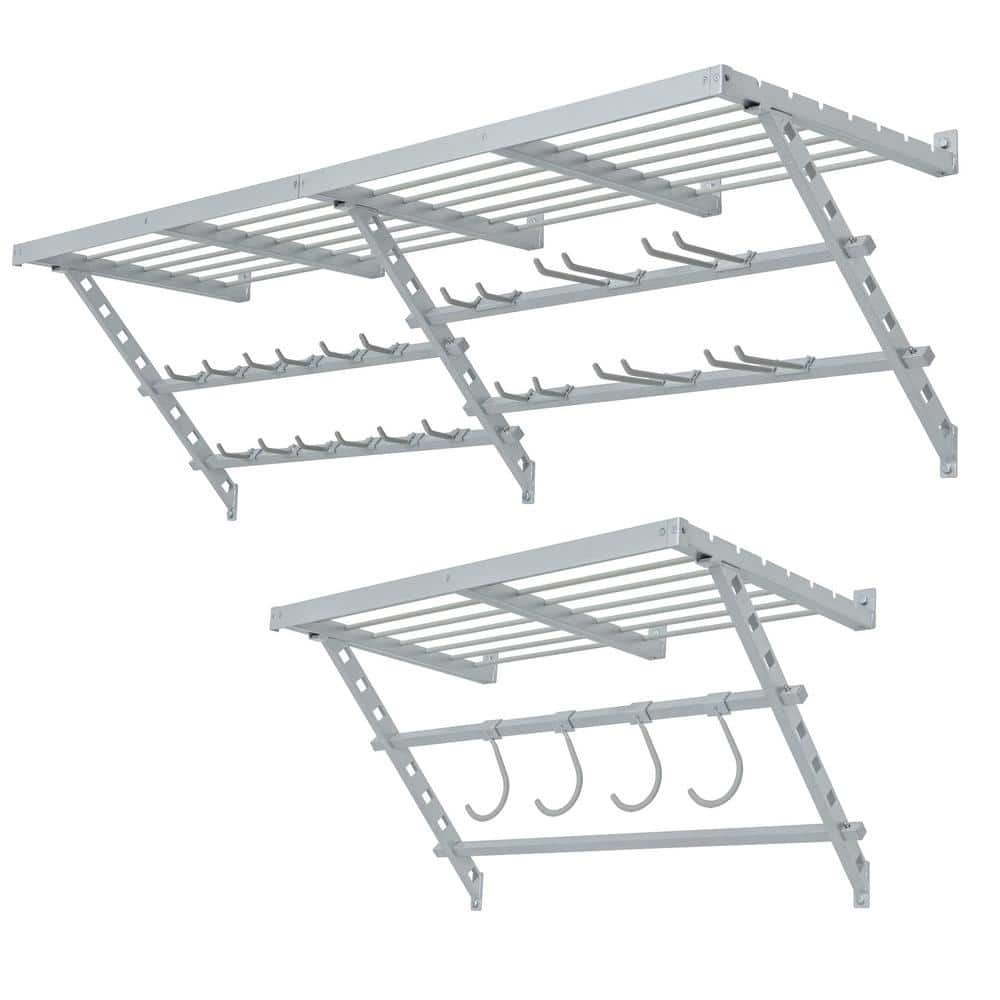 Garage Essentials Two Wall Garage Shelf and Track Storage System PH203 ...