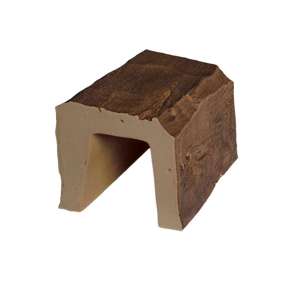 American Pro Decor 5 in. x 5 in. x 6 in. Long Medium Oak Hand Hewn Faux ...