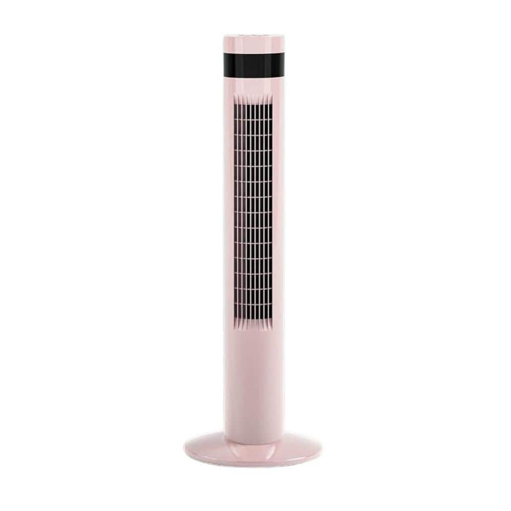 Adrinfly 36 in. 3-Fan Speeds Tower Fan in Pink Finish with Remote ...