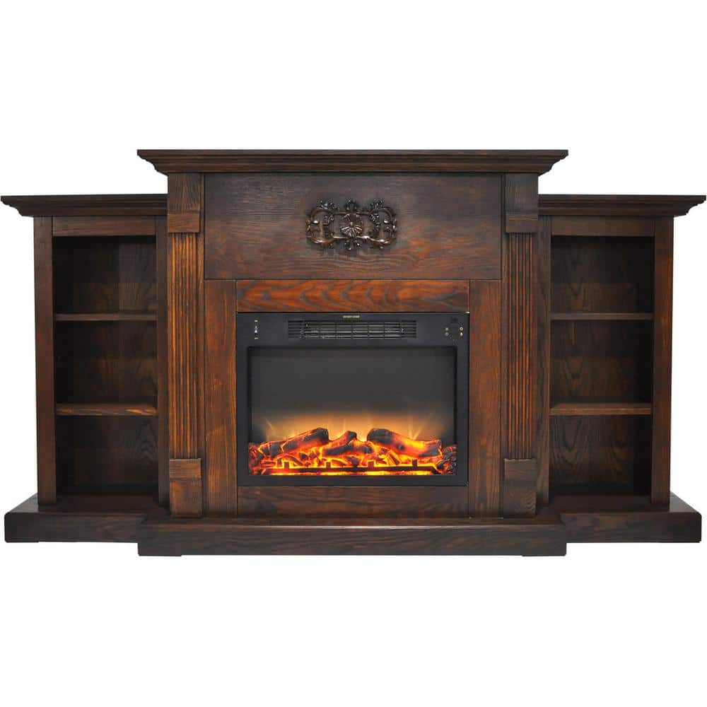 Cambridge Sanoma 72 in. Electric Fireplace in Walnut with Built-in ...