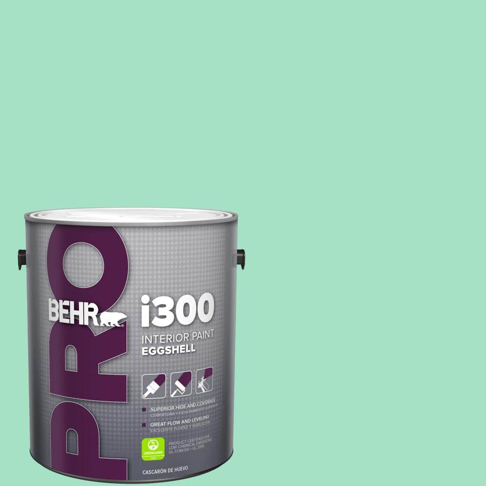 BEHR PRO 1 gal. #470A-3 Reef Green Eggshell Interior Paint PR33001 ...