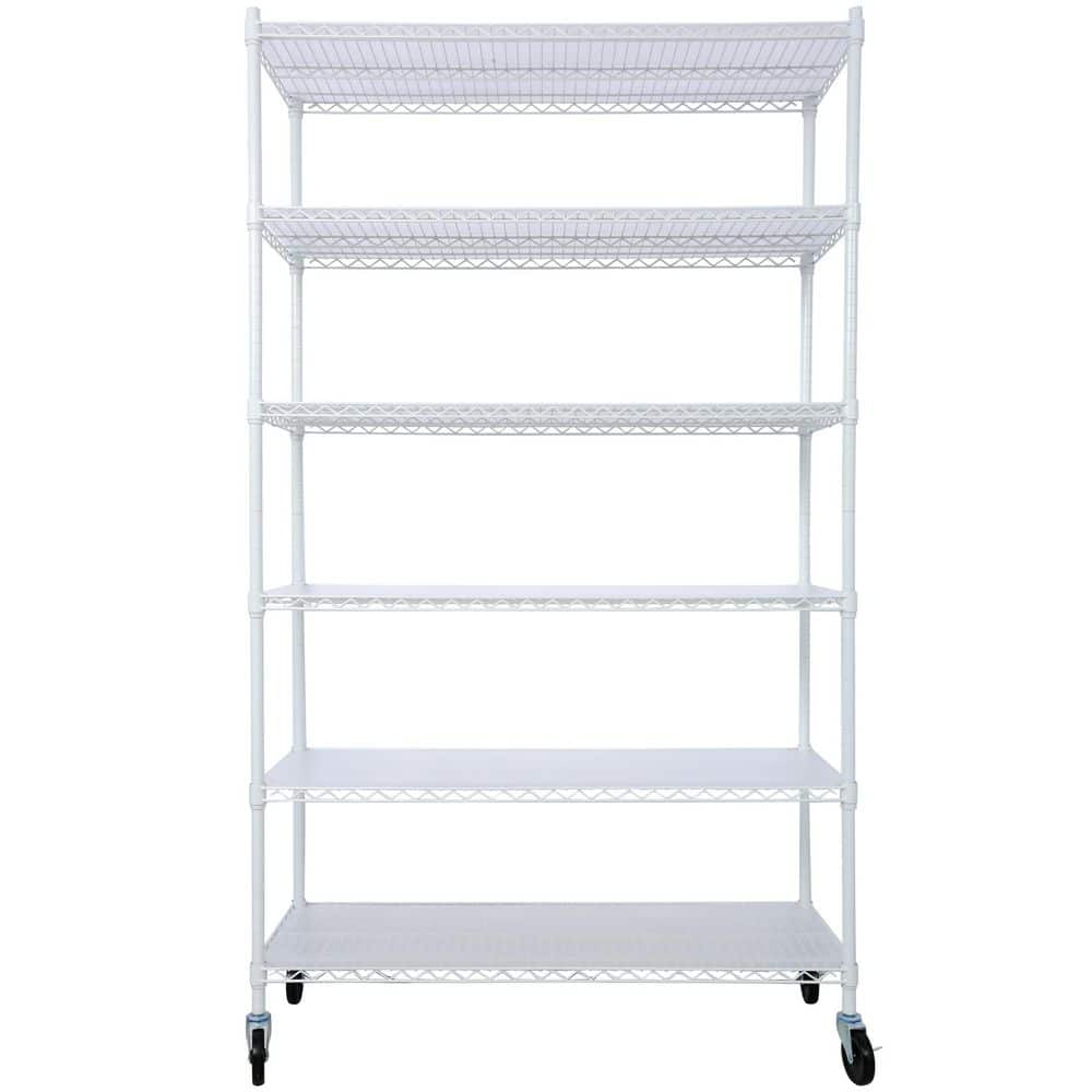 UPC 751604529281 - 6 Tier White Metal Pantry Organizer, Heavy Duty ...