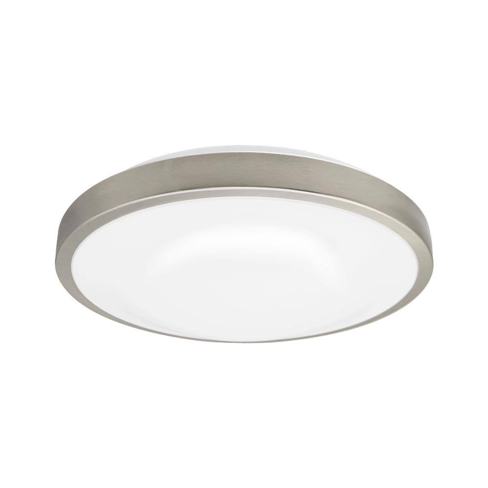 Reviews for Lecoht 12 in. Modern Ring Brushed Nickel Dimmable 20-Watt ...