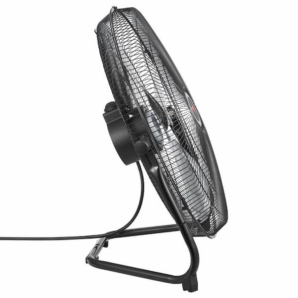 Hurricane 20 in. 3-Speed Heavy Duty Orbital Floor Fan in Black ...