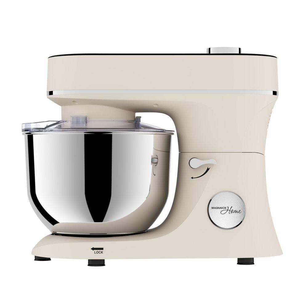 Magnavox 6 L. 11-Speed Stand Mixer with Digital Touchscreen in Cream ...