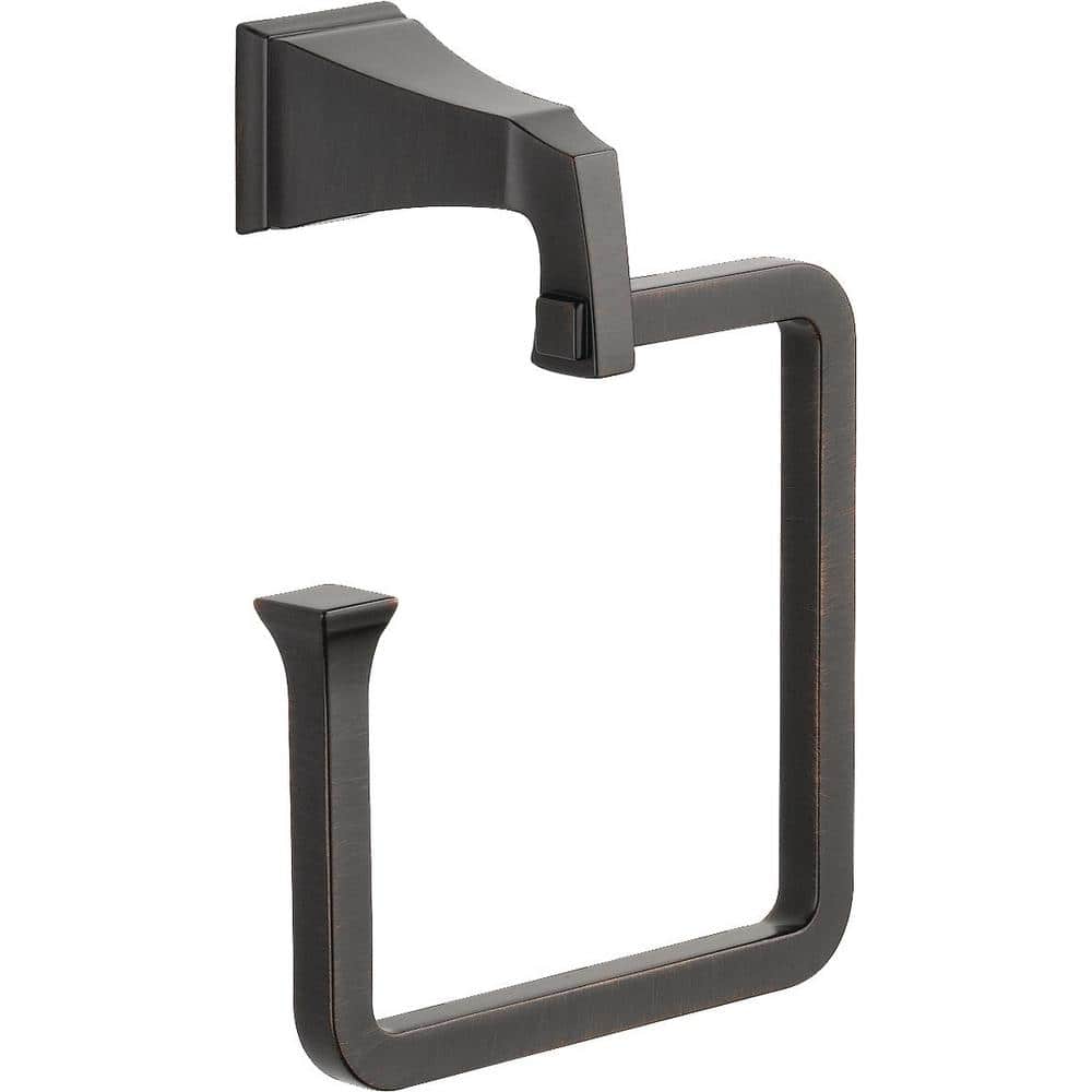 Delta Dryden Wall Mount Square Open Towel Ring Bath Hardware Accessory ...