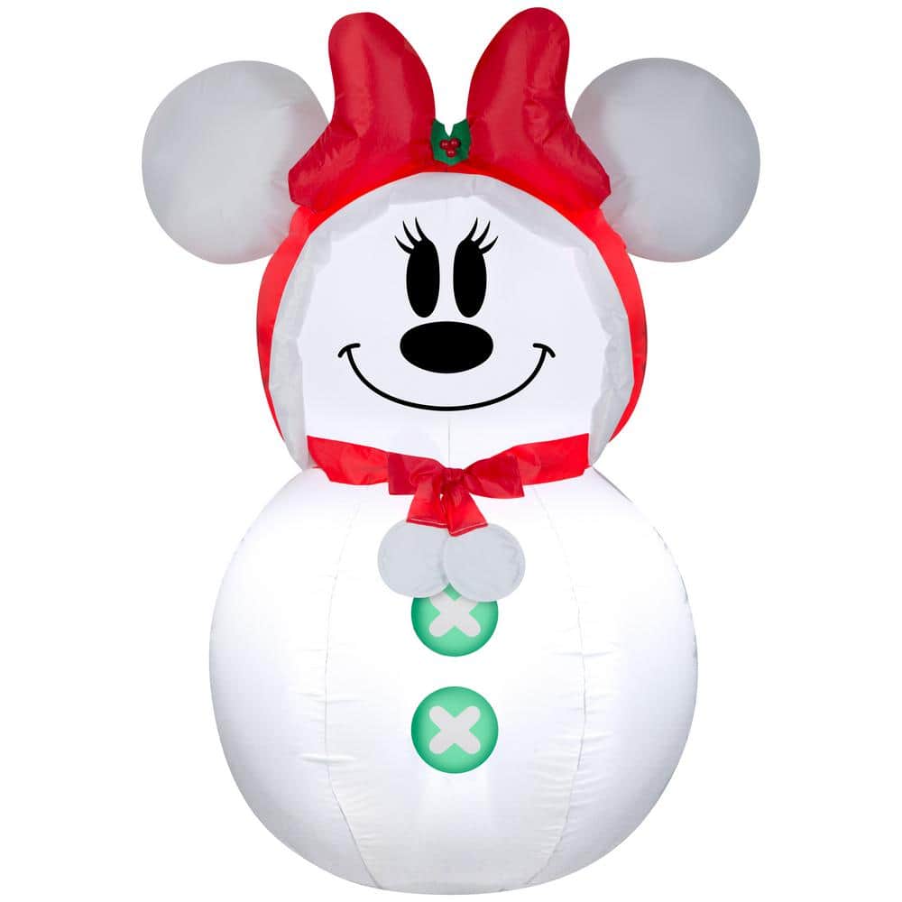 Disney 3.5 ft. Tall Airblown-Stylized Minnie Snowman- G-117566 - The ...