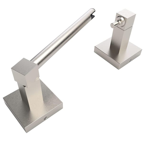 Wudkey Wall Mounted Toilet Paper Holder in Brushed Nickel, Double Post ...