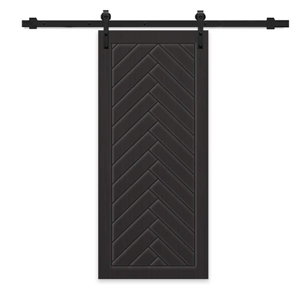 CALHOME 42 in. x 96 in. Black Painted Composite MDF Paneled Interior ...