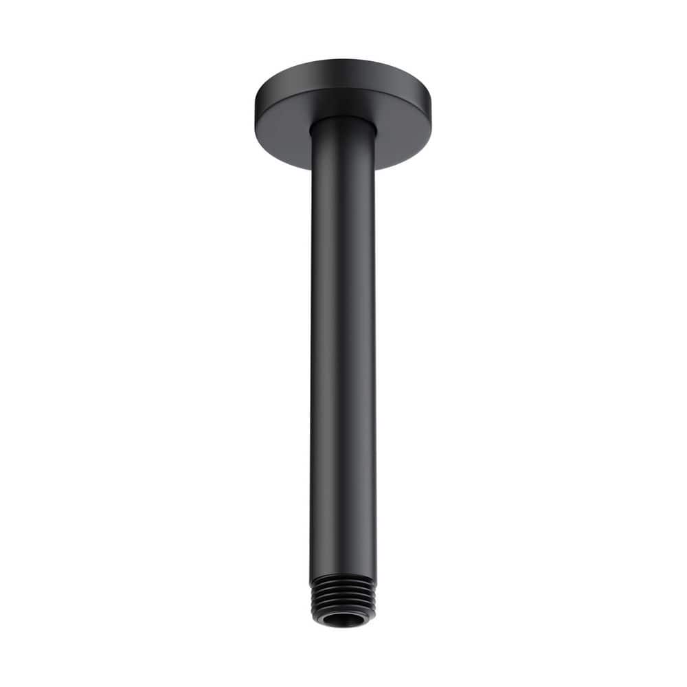 KIBI 8 in. Ceiling Mounted Stainless Steel Shower Arm in Matte Black (1 ...