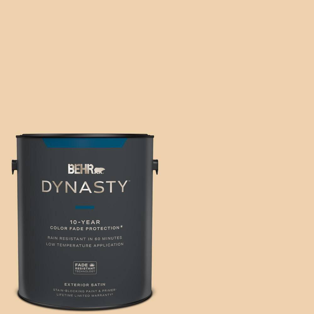BEHR DYNASTY 1 gal. #MQ3-43 Ceramic Beige Satin Enamel Exterior Stain ...