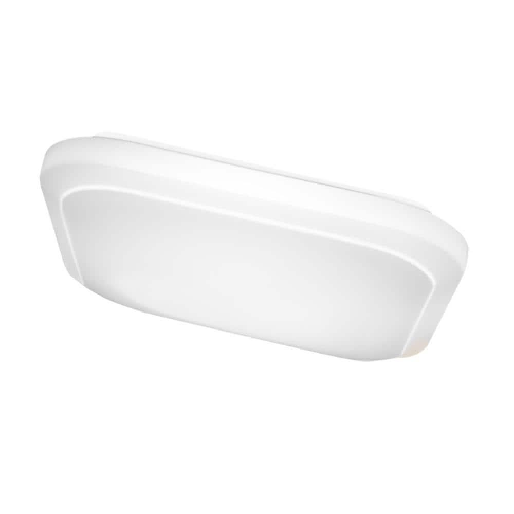 Commercial Electric 12 in. Square Low Profile LED Flush Mount Closet ...