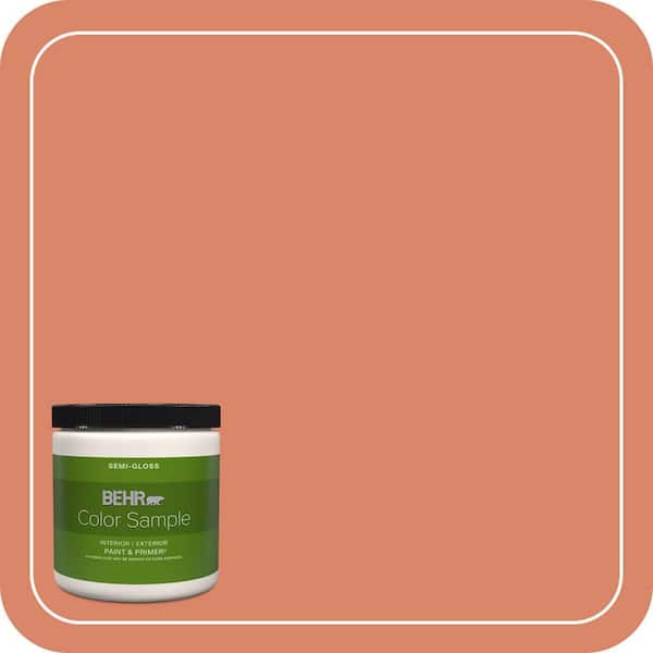 BEHR PREMIUM PLUS 8 oz. #M180-5 King Salmon Semi-Gloss Interior ...