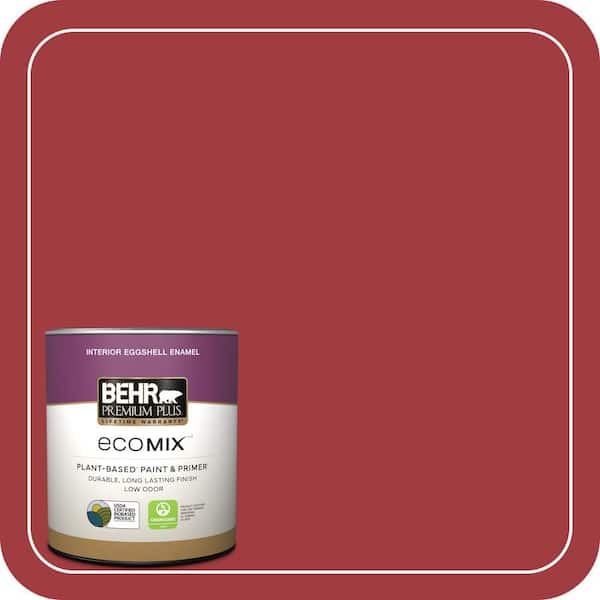 BEHR PREMIUM PLUS 1 qt. #S-G-150 Ruby Ring Eggshell Enamel EcoMix Plant ...