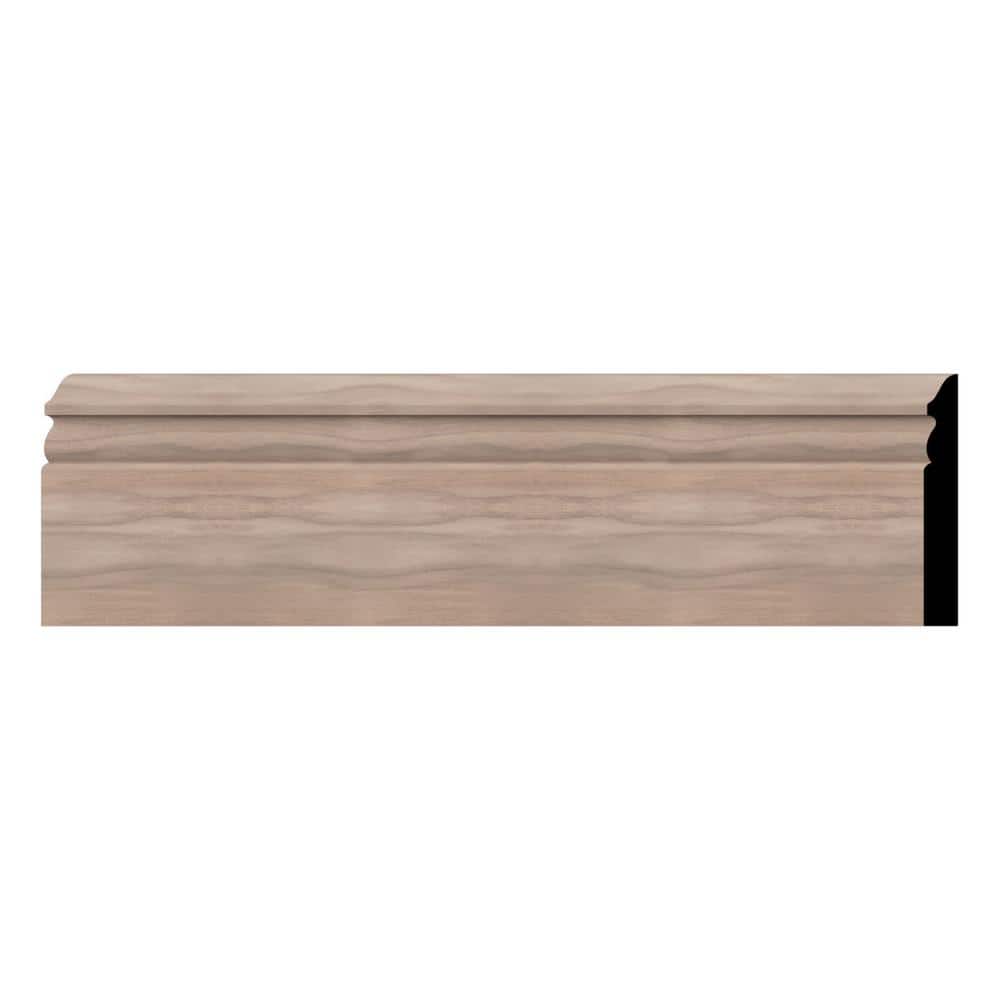 Ekena Millwork WM518 0.56 in. D x 5.25 in. W x 96 in. L Wood Walnut ...