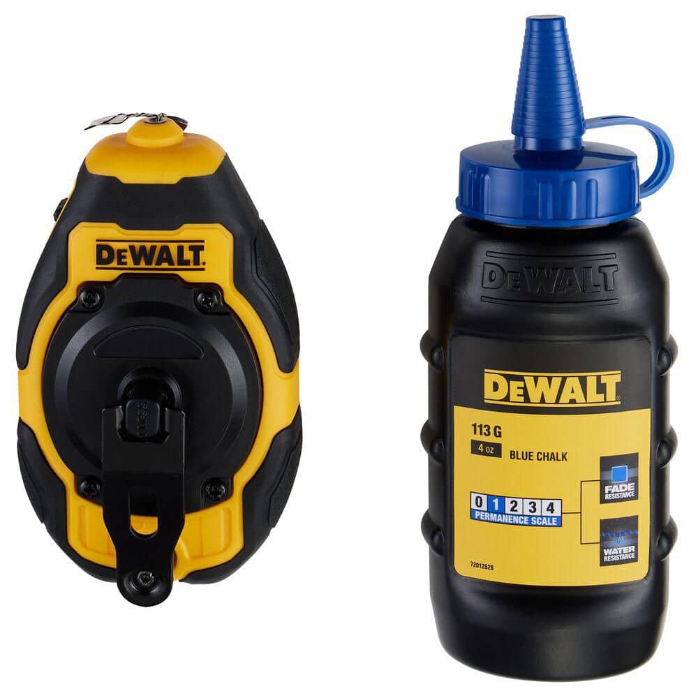 DEWALT 50 ft. Chalk Reel Kit with Blue Chalk DWHT48330BC - The Home Depot