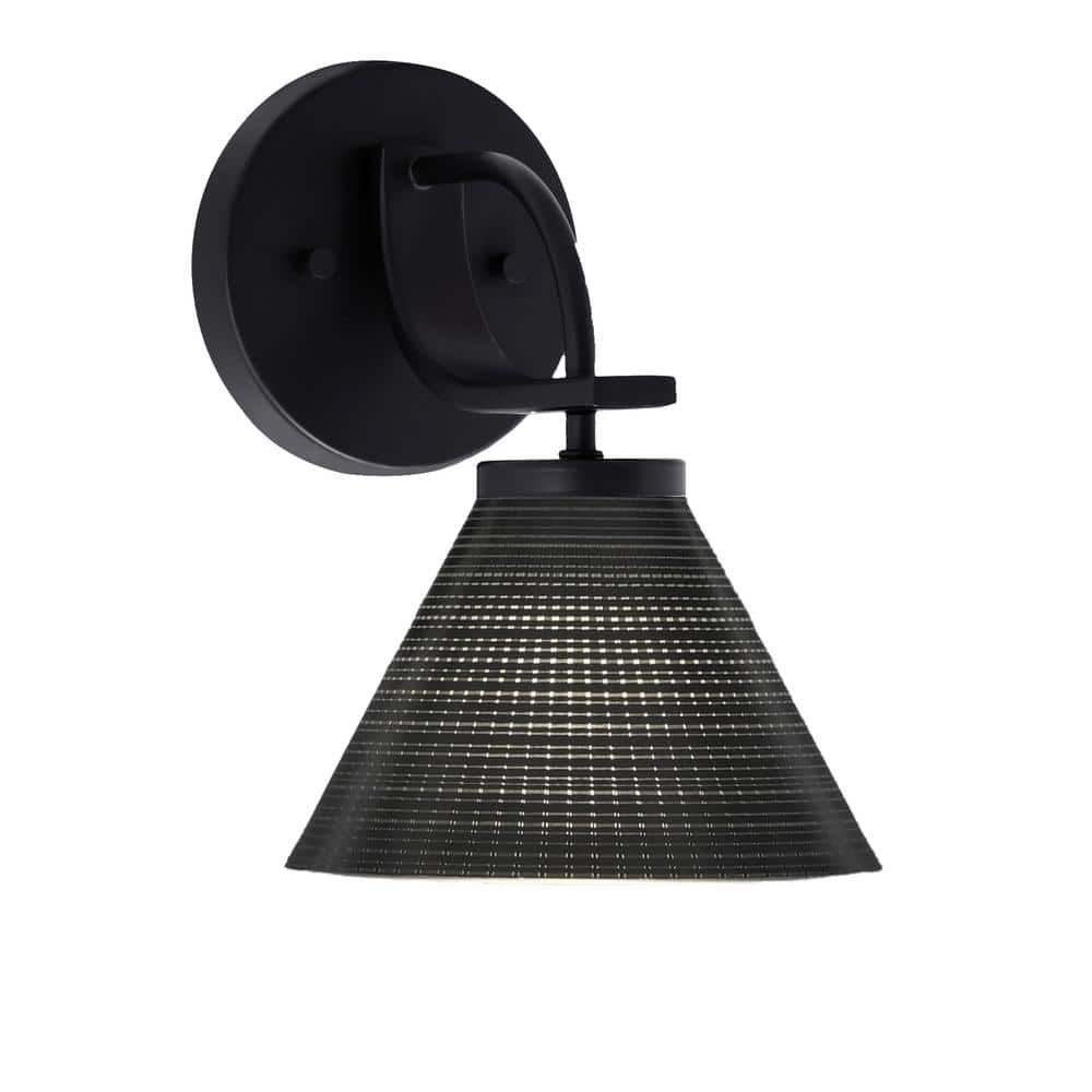 Olympia 1-Light Matte Black Wall Sconce 3R911MB4059 - The Home Depot