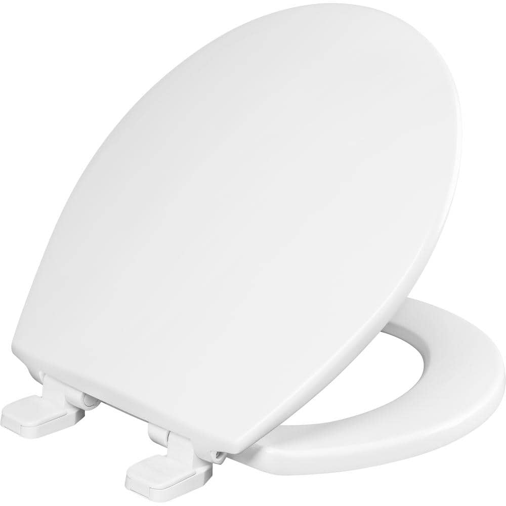 BEMIS Kimball 2 Round Soft-Close Never-Loosens Plastic Toilet Seat in ...