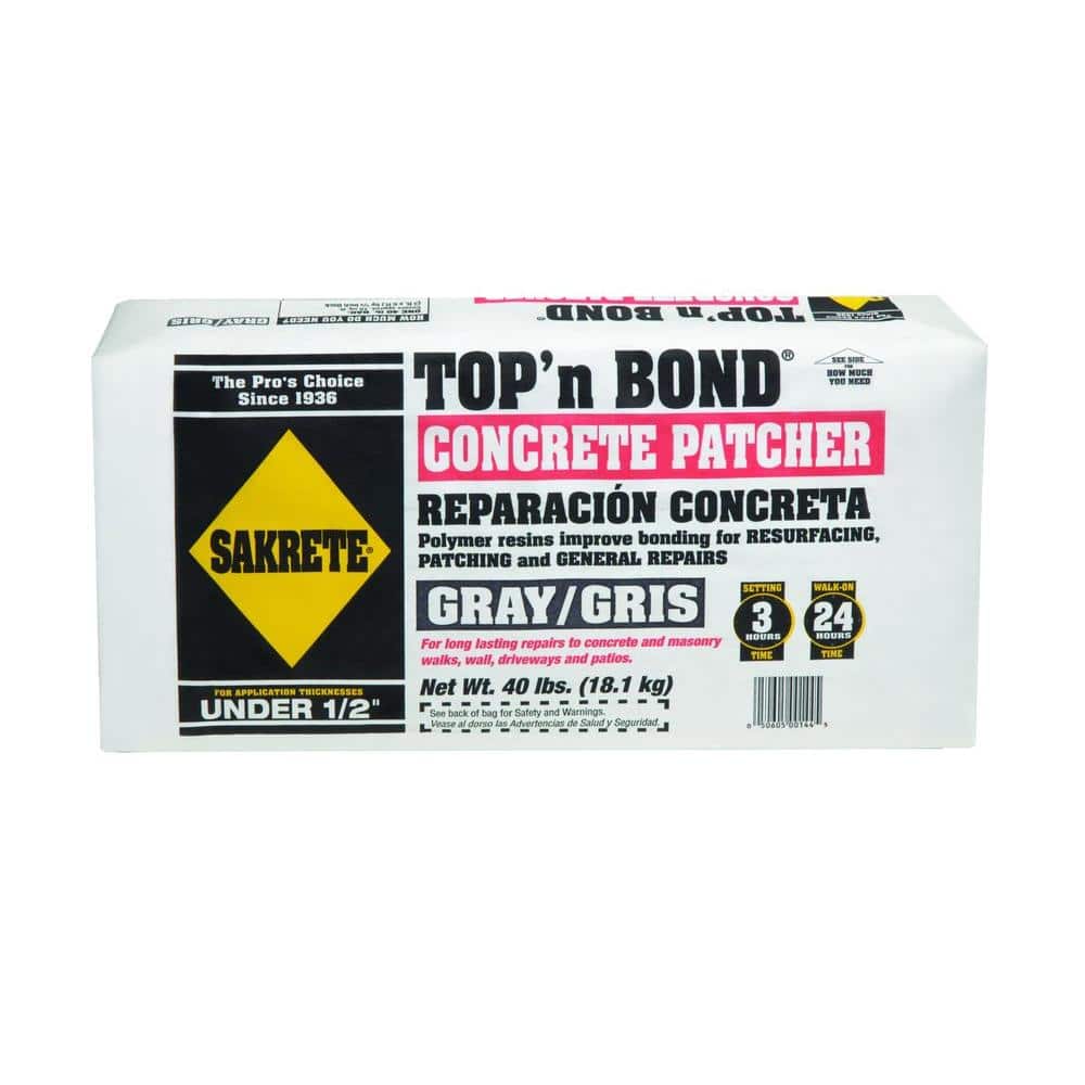 SAKRETE Top n' Bond 40 lb. Concrete Patcher 402.40.sk - The Home Depot