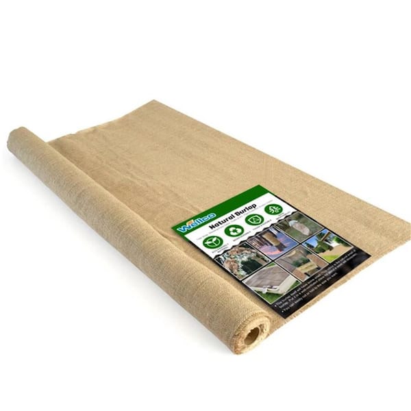 Wellco 64 in. x 50 ft. Garden Burlap Fabric Roll,Tree Wrap,Multipurpose ...