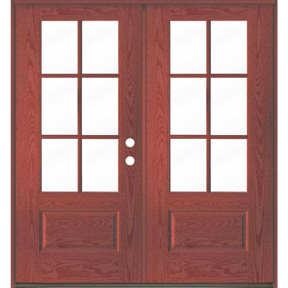 Krosswood Doors Farmhouse 72 in. x 79 in. 6-Lite Left-Active/Inswing ...
