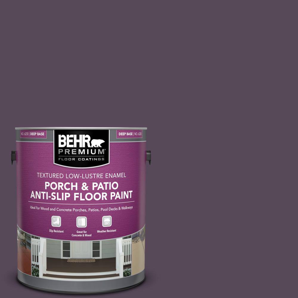 BEHR PREMIUM 1 gal. #M100-7 Deep Merlot Textured Low-Lustre Enamel ...