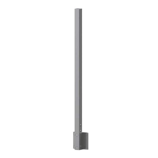 PEAK MountainView 36 in. H Glass Deck Railing Fascia Post in Brushed ...
