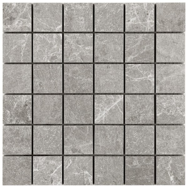 Ivy Hill Tile LithoTech Silver Gray 3.93 in. x 0.35 in. Matte Porcelain ...